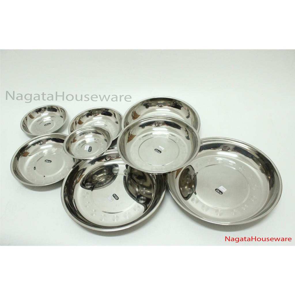 Jual Piring Stainless Steel 201 KL-5 Nampan Obokan Mangkok Mangkuk ...