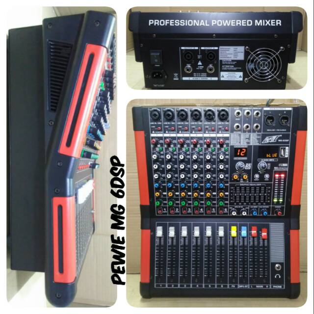 Jual POWER MIXER 6 CHANNEL PEWIE MG 6DSP PROFESIONAL POWERED MIXING | Shopee Indonesia