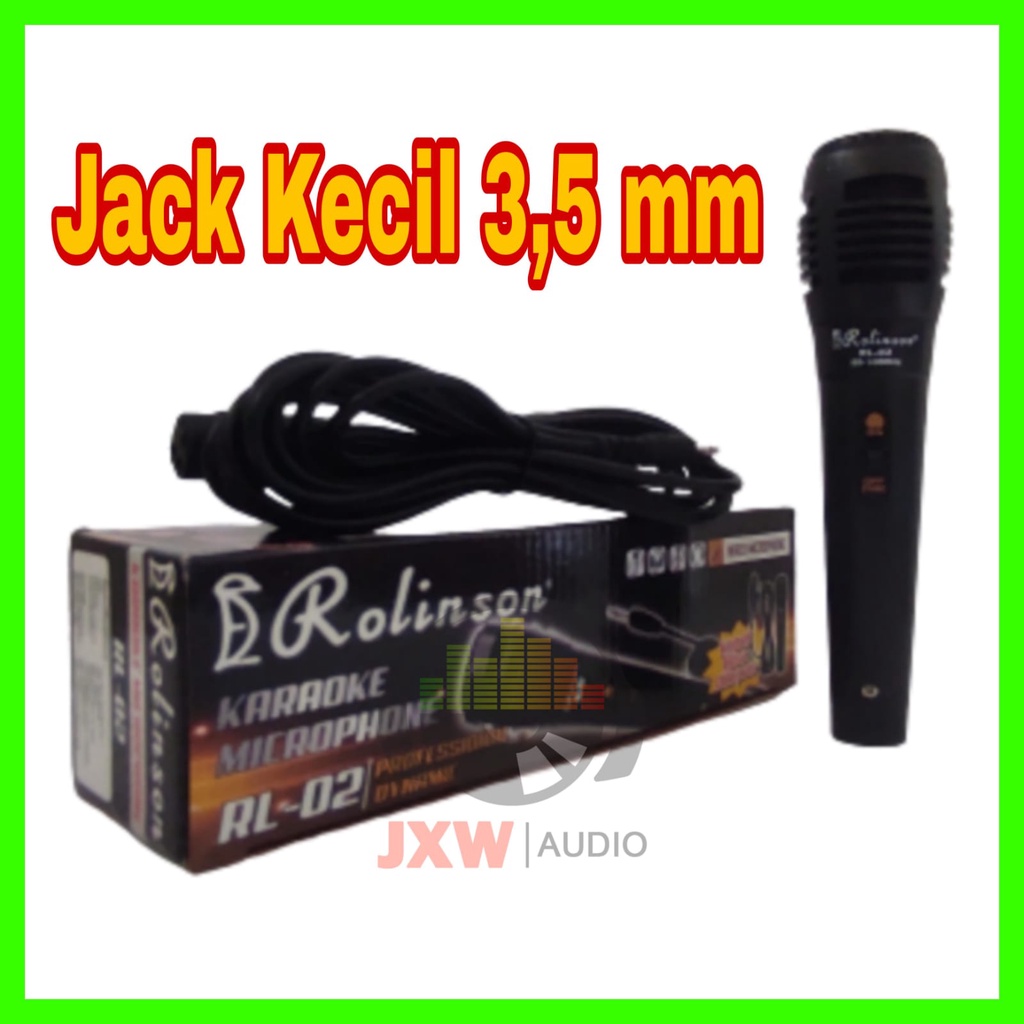 Jual MIC KABEL MURAH ROLINSON RL 02 JACK KECIL 3,5 MM / MICROPHONE ...