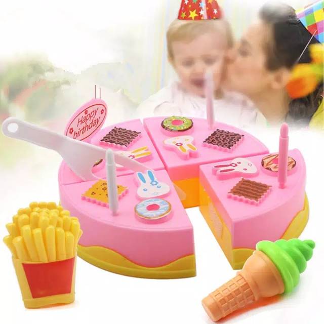 Jual Mainan anak set kue ulang tahun isi 11 pcs | Shopee Indonesia