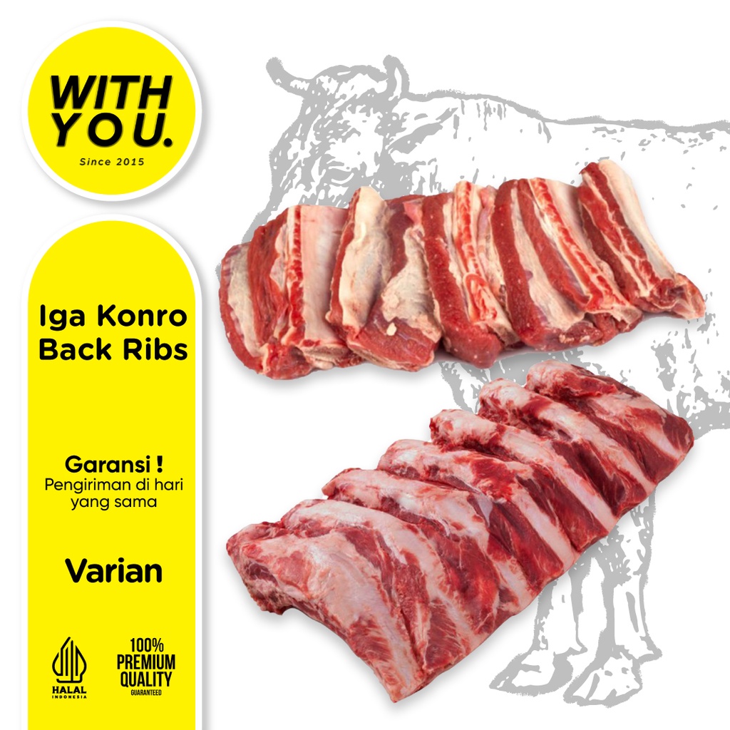 Jual Back Ribs / Konro / Daging Sapi Iga Konro Utuh / Potongan 1kg ...