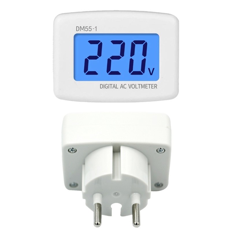 Jual Voltmeter Digital AC 80-300v Voltage Alat Ukur Voltase Volt Meter ...