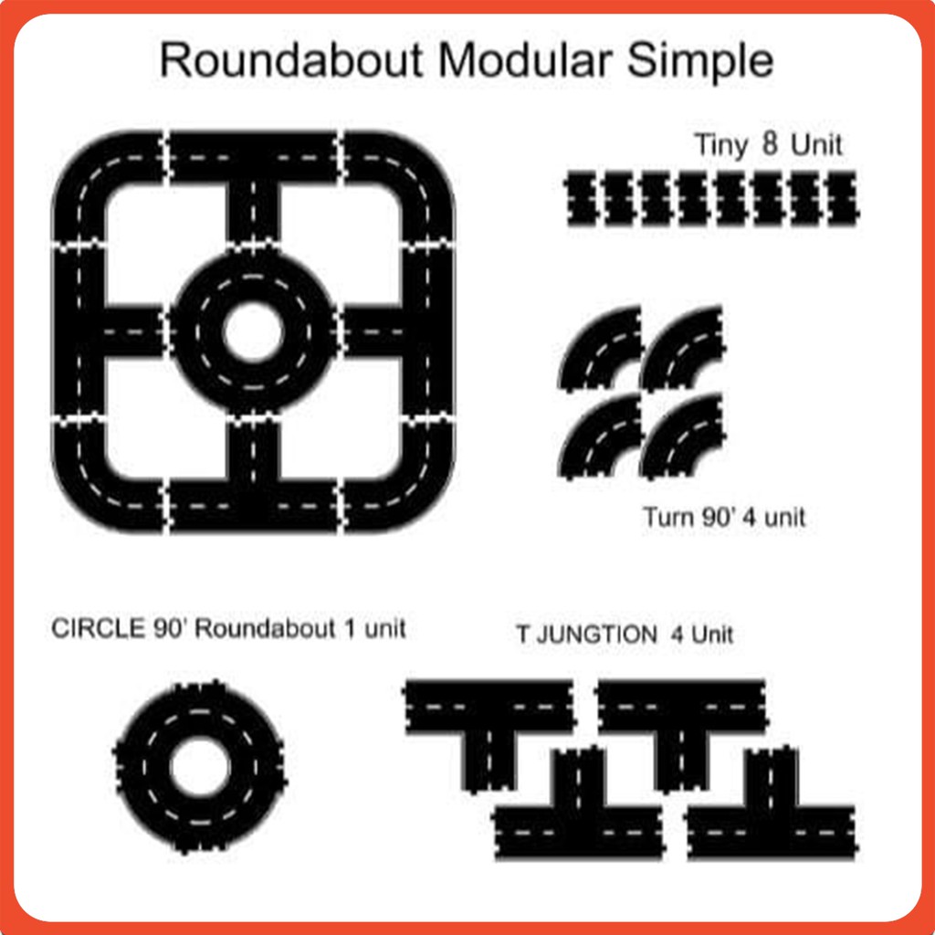 Jual Track Diecast Roads Diorama Acrylic Roundabout Modular Bundling ...