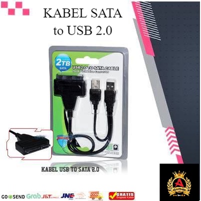 Jual CABLE / KABEL SATA to USB 2.0 HDD SSD CONVERTER ADAPTER | Shopee ...