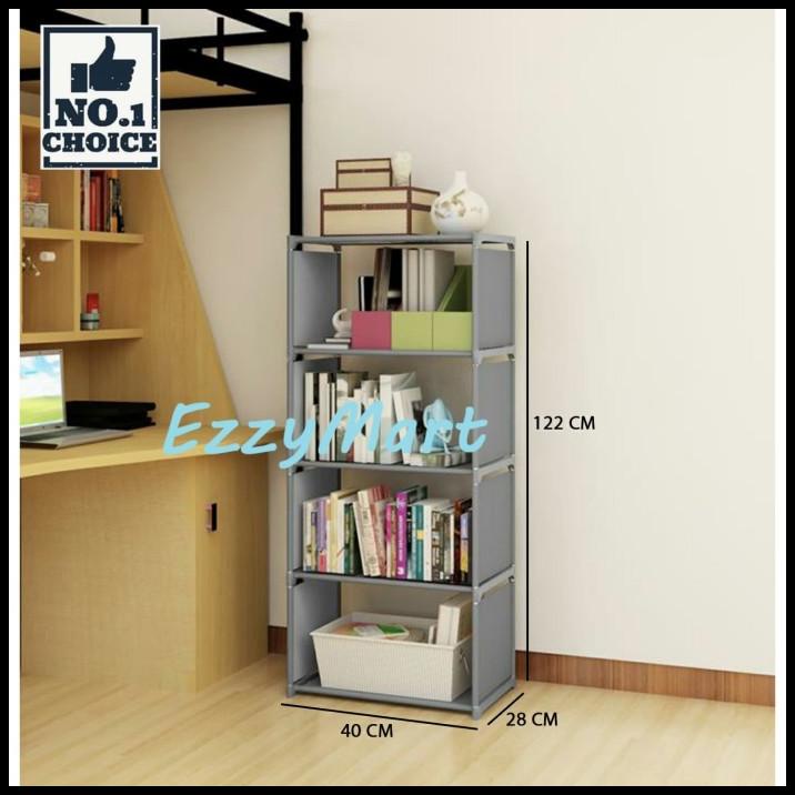 Jual Rak Buku Serbaguna 5 Susun Tingkat (40X28X122Cm) Portable ...