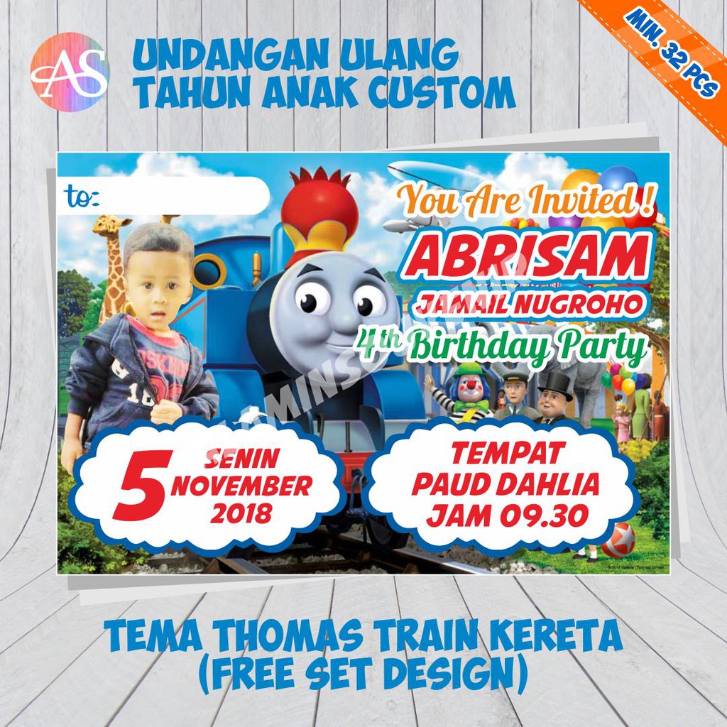 Jual Undangan Ulang Tahun Thomas | Shopee Indonesia