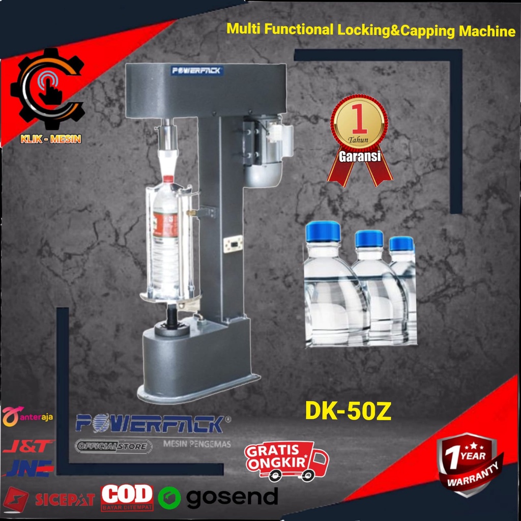Jual Capping Machine Mesin Penutup Botol Plastik DK-50Z Powerpack | Shopee Indonesia