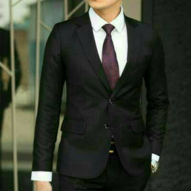 Jual JAS PRIA ZET BLACK - Jas Hitam Blazer Cowok Exclusive Executive ...