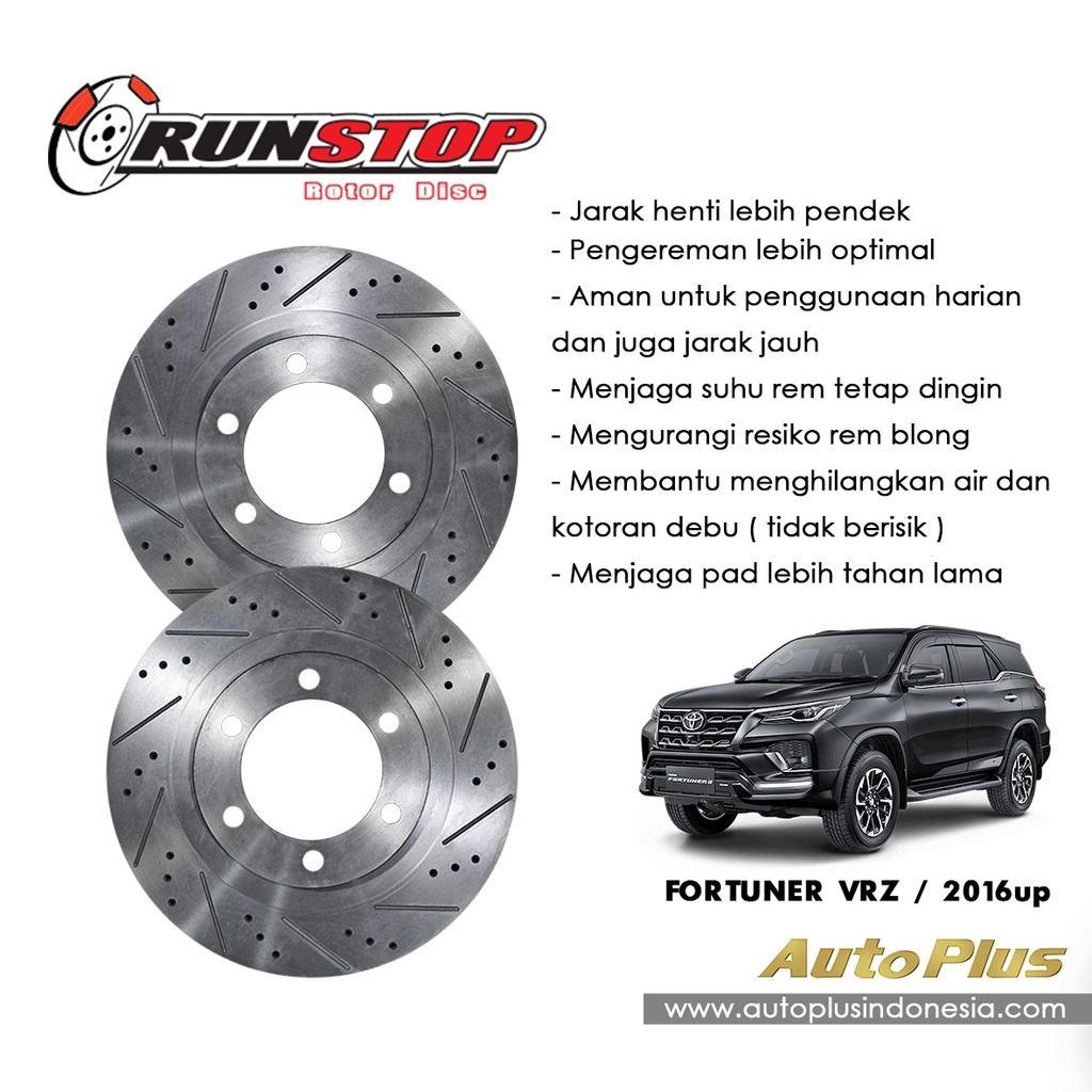 Jual DISC BRAKE RUNSTOP TOYOTA FORTUNER VRZ (FRONT) | Shopee Indonesia