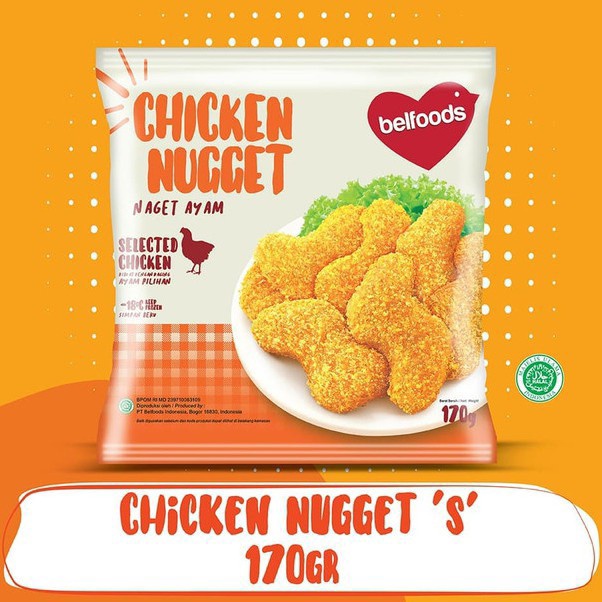 Jual BELFOODS FAVORITE CHICKEN NUGGET 170gr Bentuk S dan STICK - NAGET ...