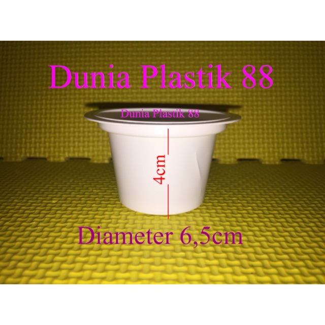 Jual Isi 50pcs GELAS 50ML cup plastik mini PUTIH SUSU es ice crem cream ...