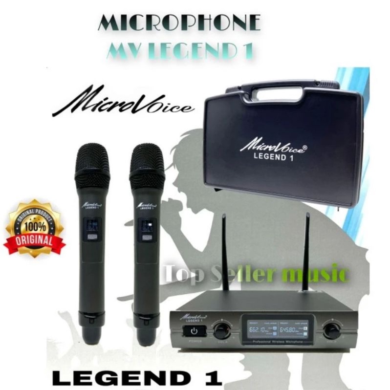Jual MICROPHONE WIRELESS MICROVOICE LEGEND 1ORIGINAL 2HANDHELD WIRELESS ...