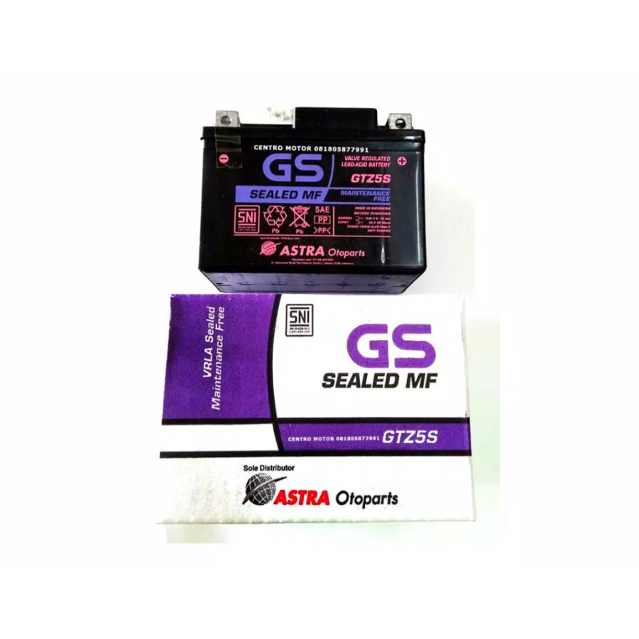 Jual GS Astra GTZ5S, Aki Kering, Aki Motor | Shopee Indonesia