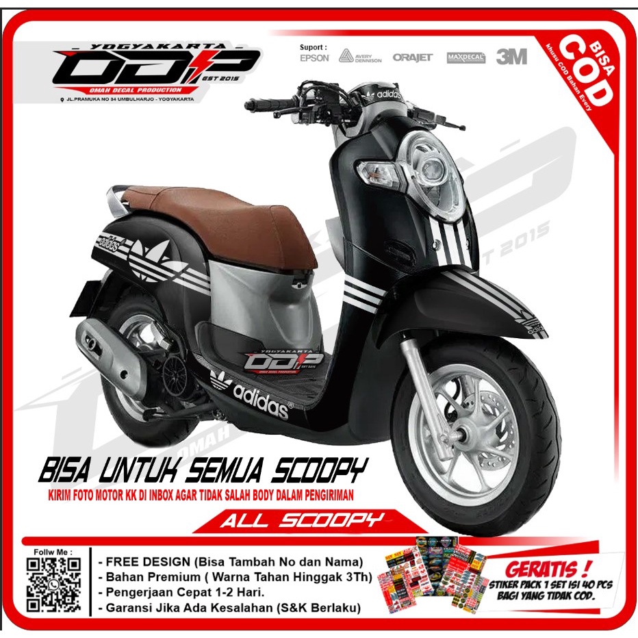 Jual decal scoopy full body dekal stiker striping honda scopy fi 2017 ...