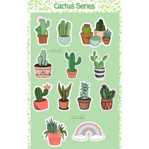 Jual Sticker cactus kaktus sticker aesthetic sticker deco sticker hp ...