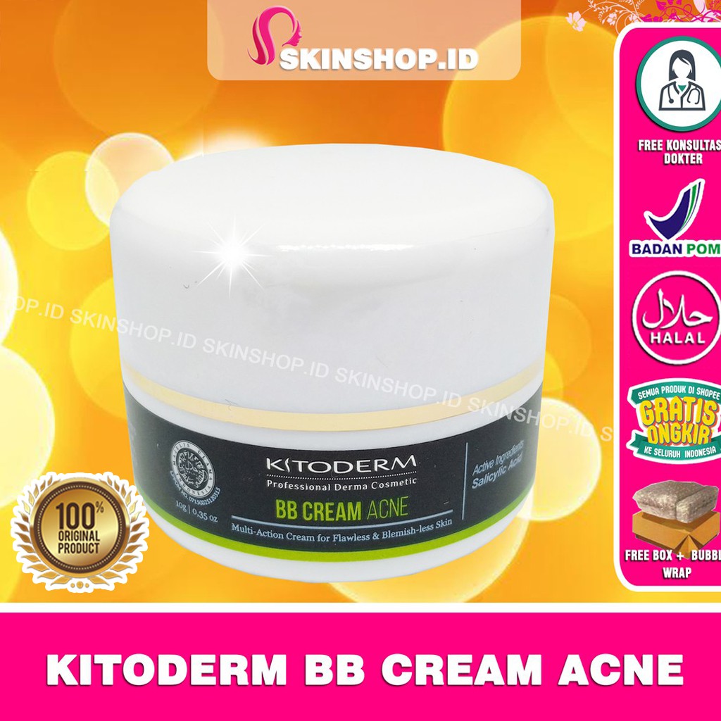 Jual Kitoderm BB Cream Acne 10gr Original / Alas Bedak Kulit Berjerawat ...