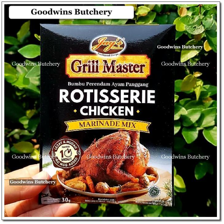 Jual Jay's marinade mix ROTISSERIE CHICKEN grill master Jays Kitchen 30g | Shopee Indonesia