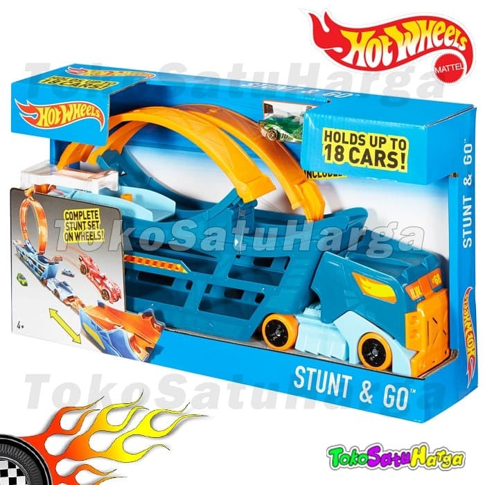 Jual diecast-track-bangunan- hot wheels hw stunt & go rig truck truk ...