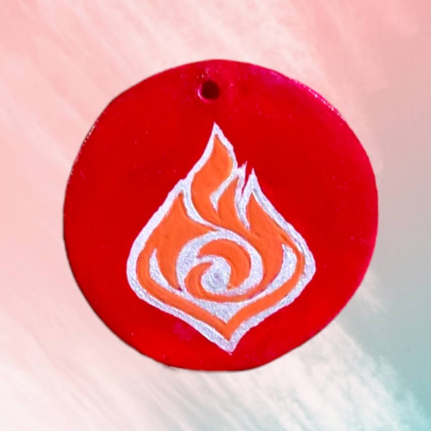 Jual Genshin Impact Keychain Vision Handmade - Pyro | Shopee Indonesia