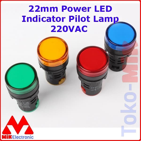 Jual 220V AC AD16-22S LED PILOT LIGHT LED LAMPU INDIKATOR SIGNAL LIGHT ...
