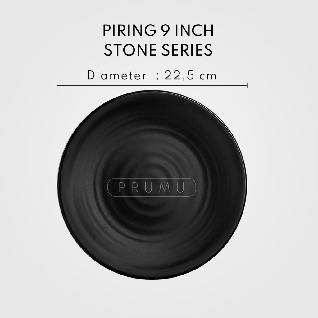 Jual PRUMU Melamine Stone Piring 9 inch - Piring Bulat - Piring Makan ...