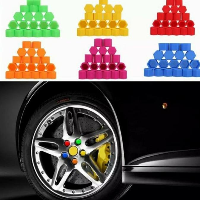 Jual Cover Baut Racing Roda Ban Velg Mobil Tutup Mur Silicone 19mm isi ...