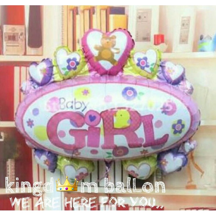 Jual Balon Oval Baby Girl Mini / Balon Souvenir Ultah / Balon Baby ...