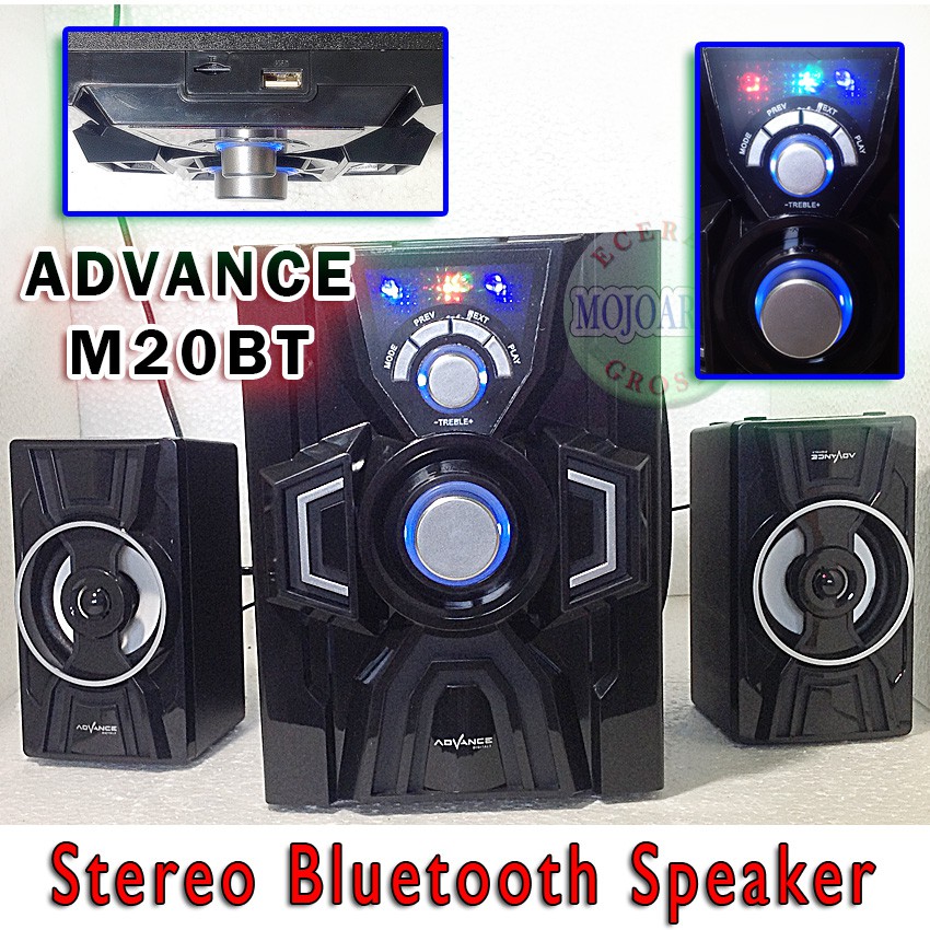 Jual M20BT Stereo Bluetooth Aktif Speaker Advance Active FM Subwoofer USB | Shopee Indonesia