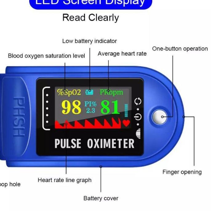Jual FINGER PULSE OXIMETER oxymeter alat pengukur denyut nadi jantung ...
