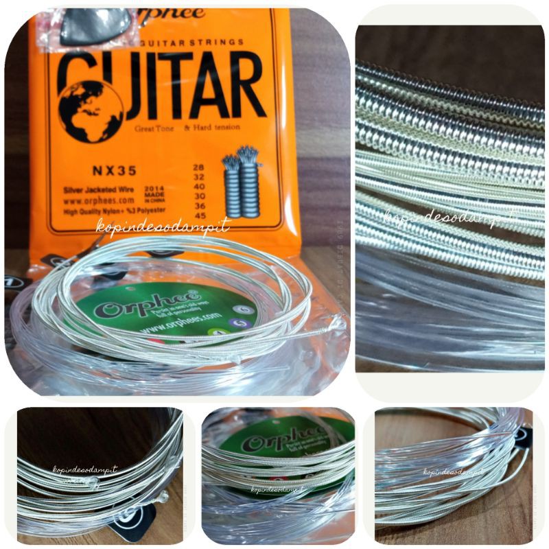Jual SENAR NILON GITAR KLASIK WARNA PUTIH / SENAR ORPHEE | Shopee Indonesia