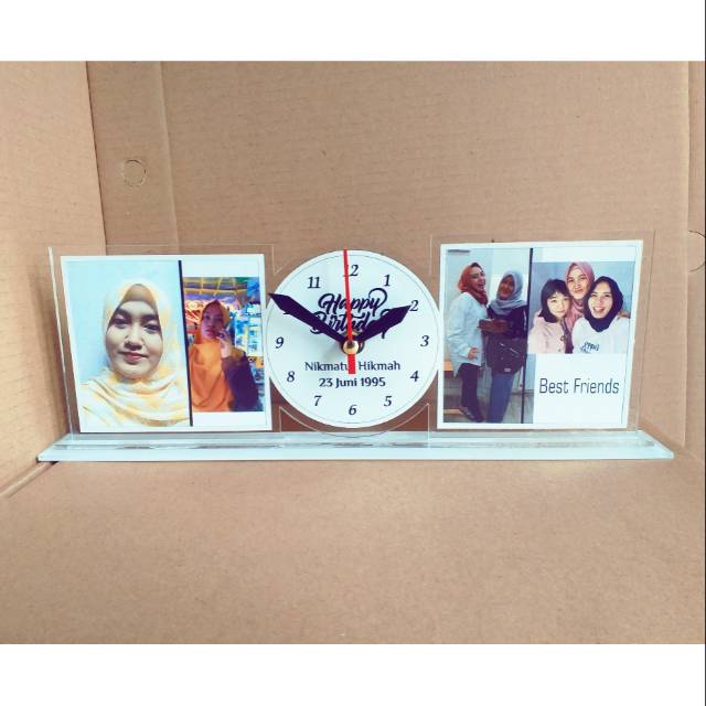 Jual Kado Ulang Tahun Jam Meja Jam Duduk Custom Unik | Shopee Indonesia