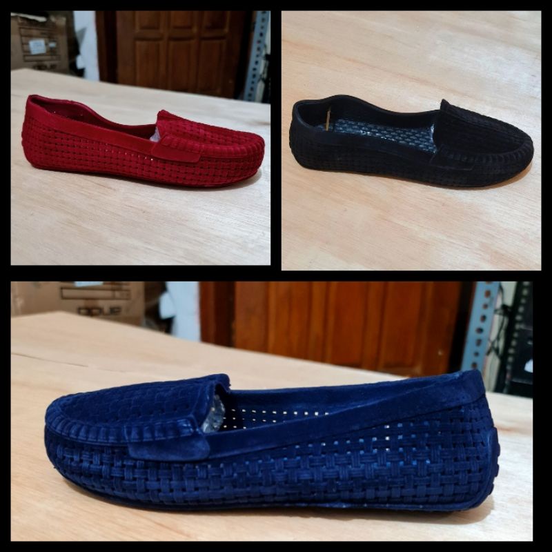 Jual Sepatu flatshoes karet lapis bludru 37-41 lentur dan nyaman ...