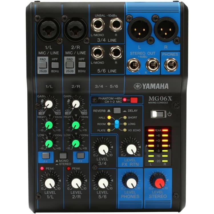 Jual Yamaha MG06X 6-Input Compact Stereo Mixer with Built-In Effects ...