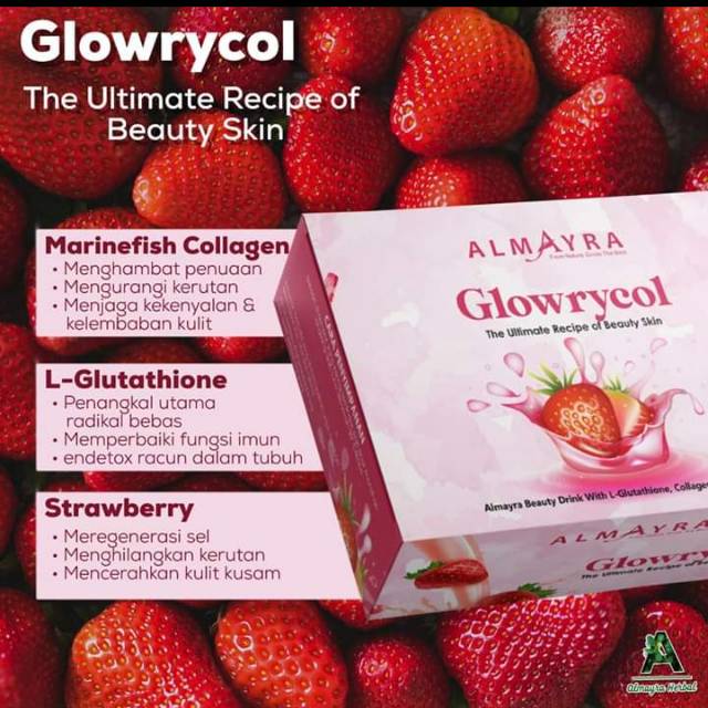Jual Glowrycol Almayra minuman Kolagen Glutathione Halal MUI Collagen ...