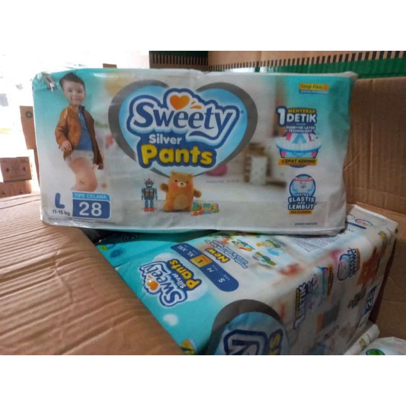 Jual sweety silver pants L28 atau M30 sweety Pampers diapers silver ...