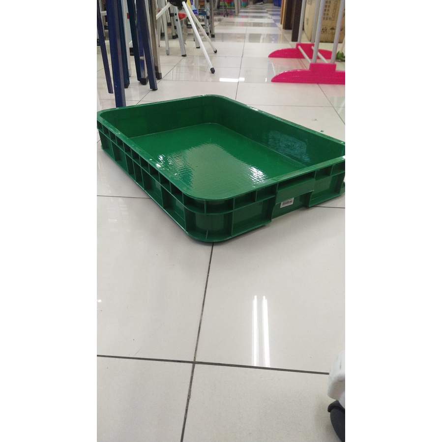 Jual KONTAINER PLASTIK / KERANJANG INDUSTRI 61x43x10 BUNTU MP | Shopee ...