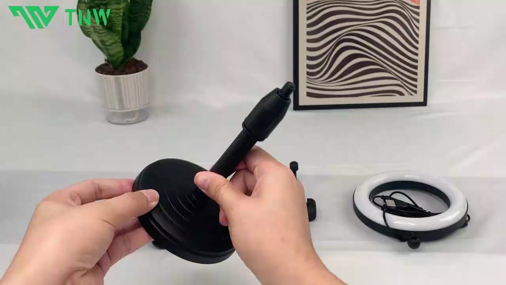 Jual TNW Ring light 16cm+Tripod +2 Holder HP Ring light Tripod Mini ...