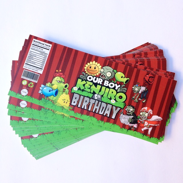 Jual Label Susu Botol Plant VS Zombie (190ml) | Shopee Indonesia