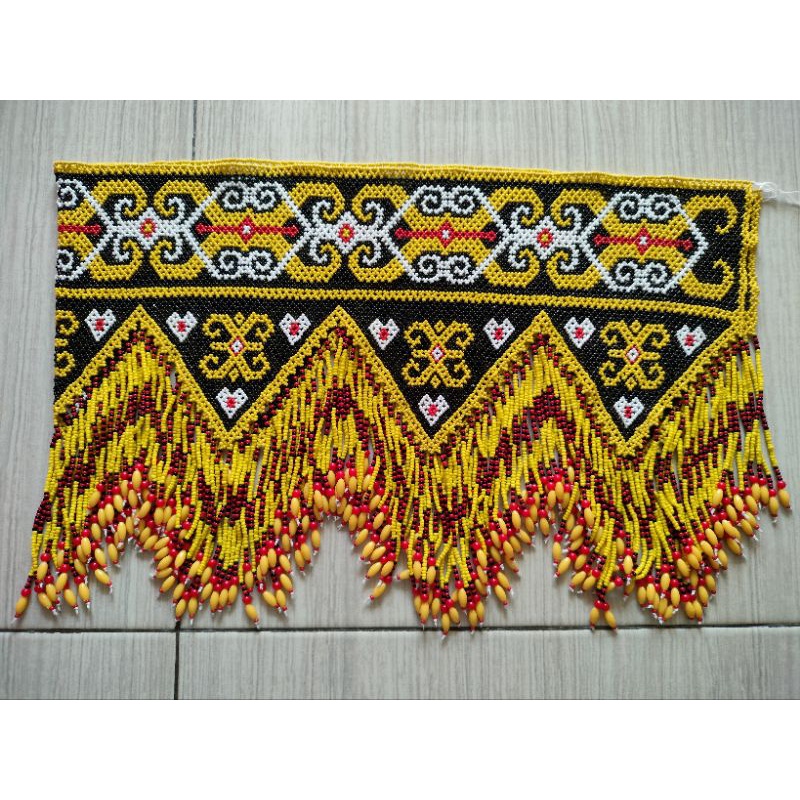 Jual (Dewasa) Ikat pinggang/ pendeng manik dayak hiasan dada manik ...