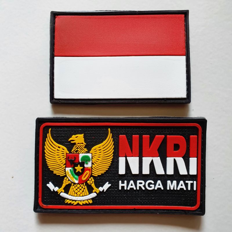 Jual patch rubber logo garuda nkri plus bendera indonesia - rubber ...