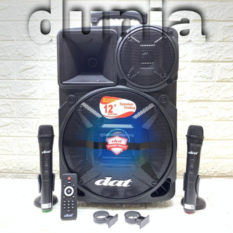 Jual Speaker Portable Wireless DAT DT1210 FT Original Bluetooth 12 inch ...