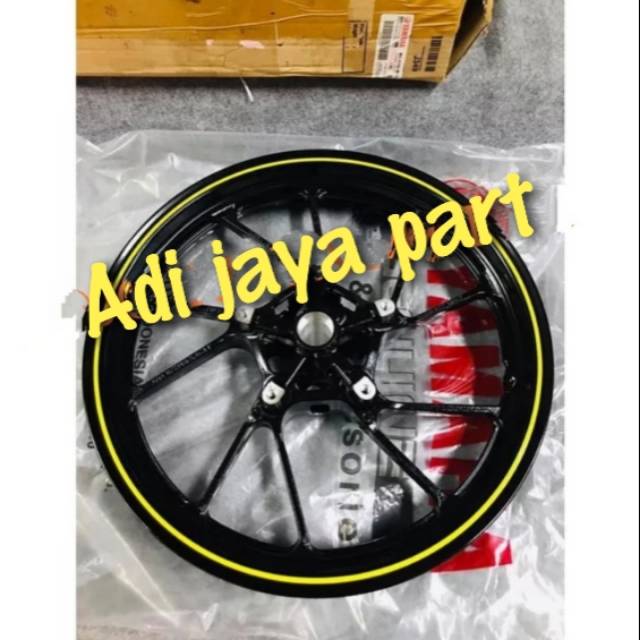 Jual velg racing velg depan yamaha R15 vva V3 hitam list kuning ...