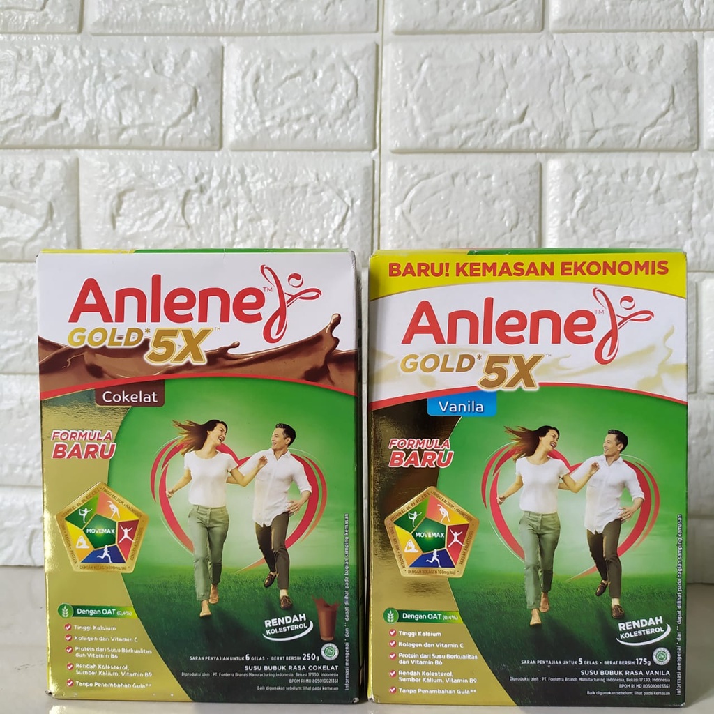 Jual Anlene Gold 5x Hi-Calcium 240 gr dan Anlene Actifit 3x Calcium 240 ...