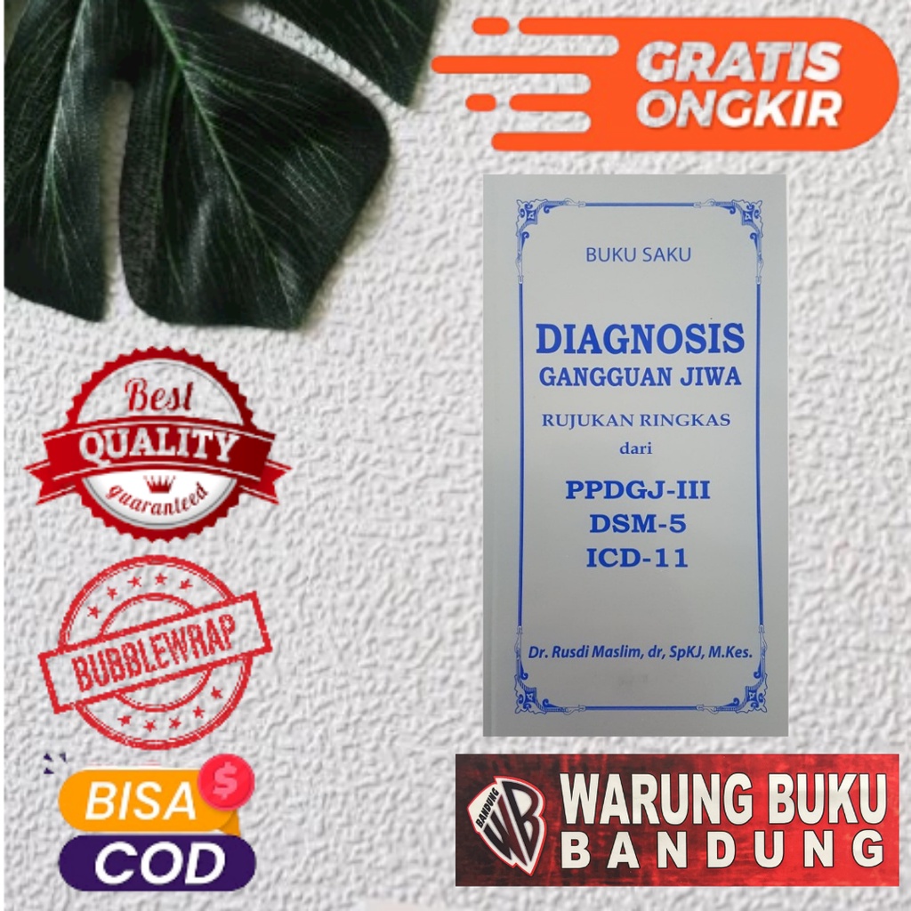 Jual Buku Saku Diagnosis Gangguan Jiwa Rujukan Ringkas dari PPDGJ-III DSM-5 ICD 11 Tahun 2019 ...