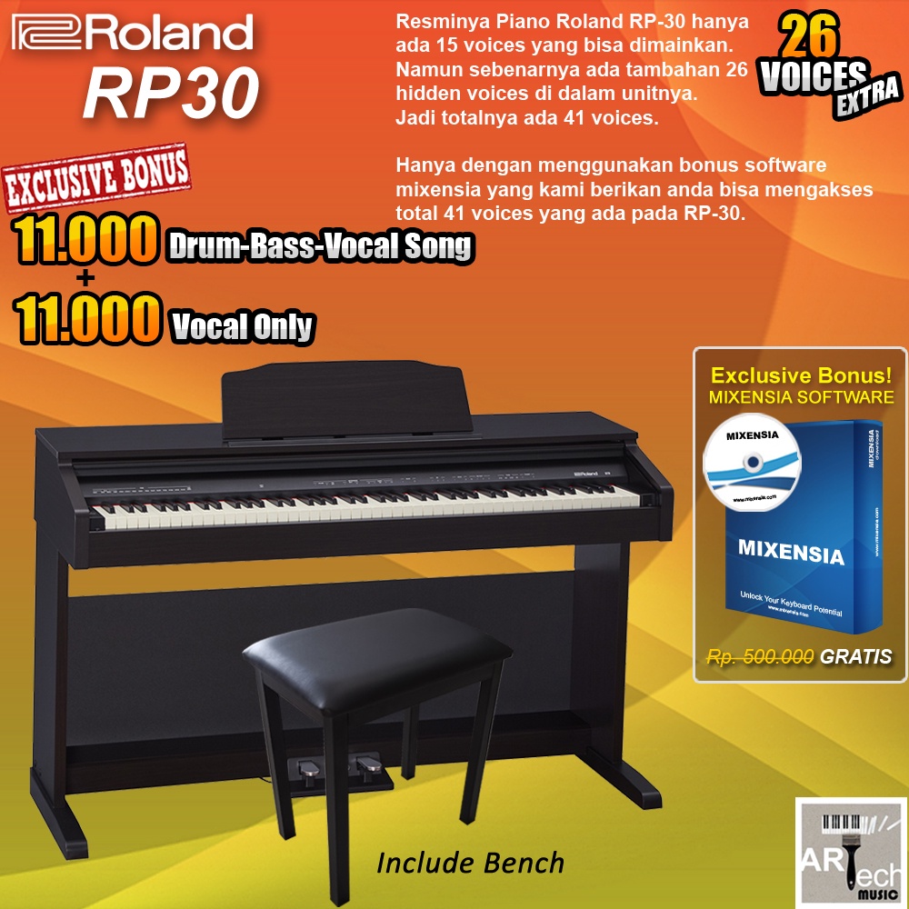 Jual Digital Piano Roland RP30 / RP 30 Garansi Resmi | Shopee Indonesia