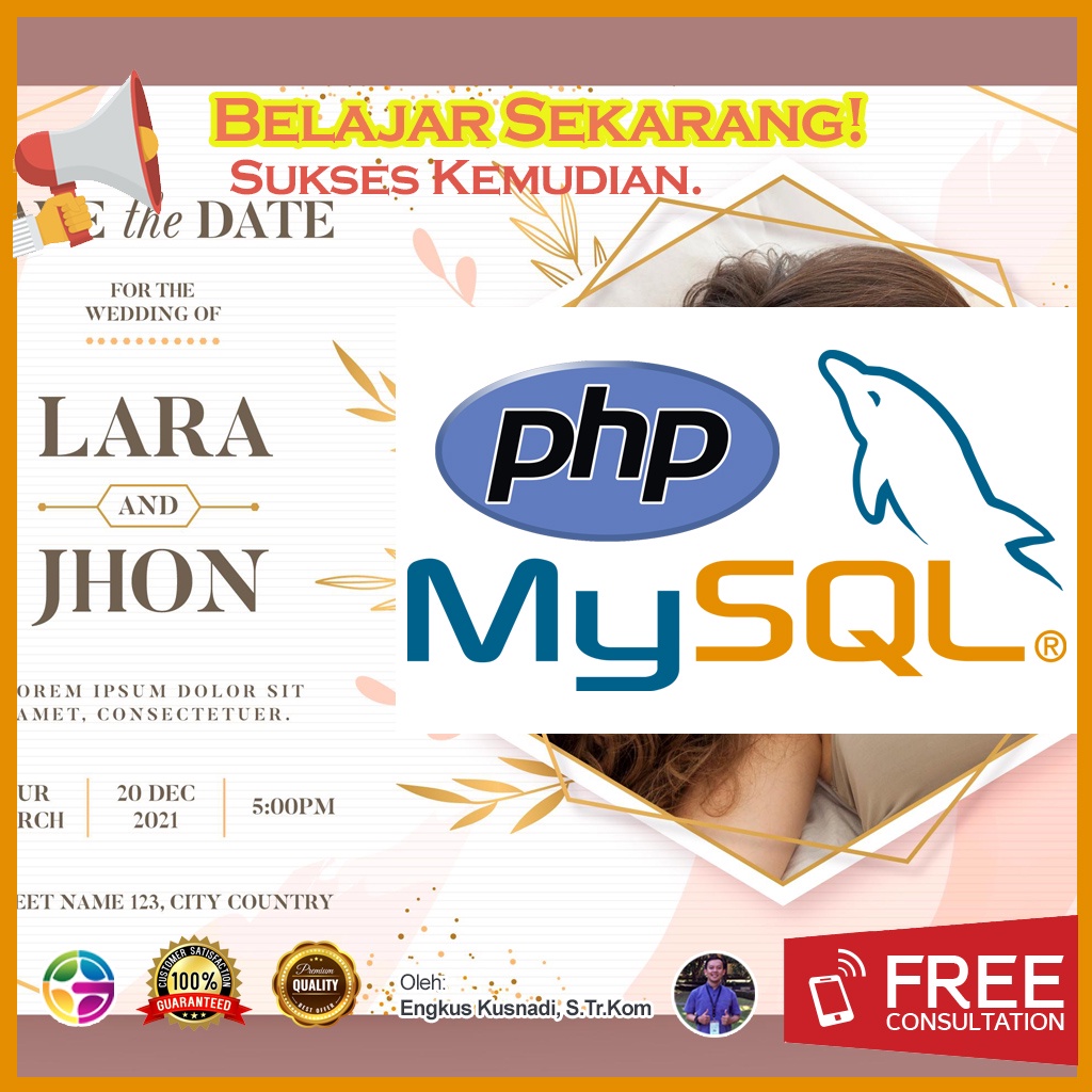 Jual Tutorial membuat web bukutamu undangan menggunakan PHP MySQL | Shopee Indonesia