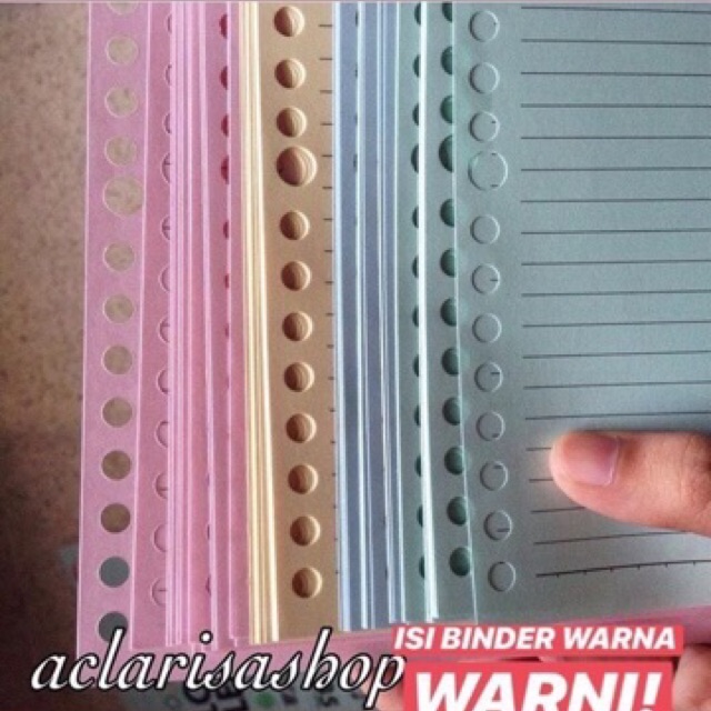 Jual ISI BINDER WARNA WARNI 50 LEMBAR | Shopee Indonesia