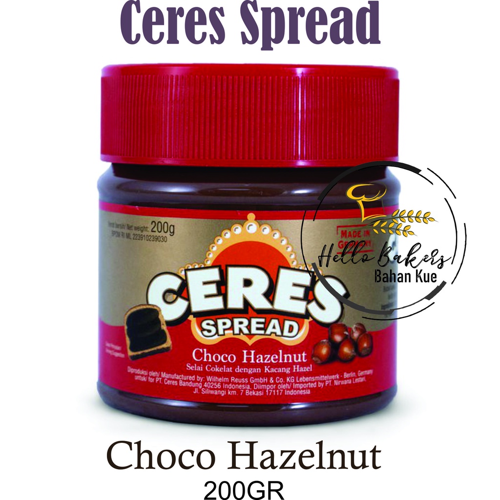 Jual CERES SPREAD CHOCO HAZELNUT 200 GR / CERES HAZELNUT / CERES SPREAD ...