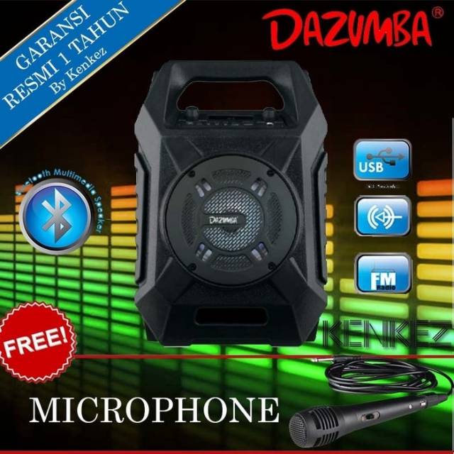 Jual SPEAKER BLUETOOTH DAZUMBA DW186 / AUDIO MUSIC WIRELESS + MICROPHONE DW 186 | Shopee Indonesia