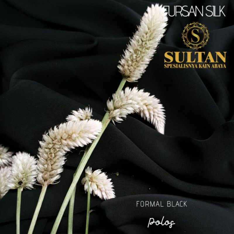 Jual FURSAN SILK FORMAL BLACK 50 CM SULTAN | Shopee Indonesia